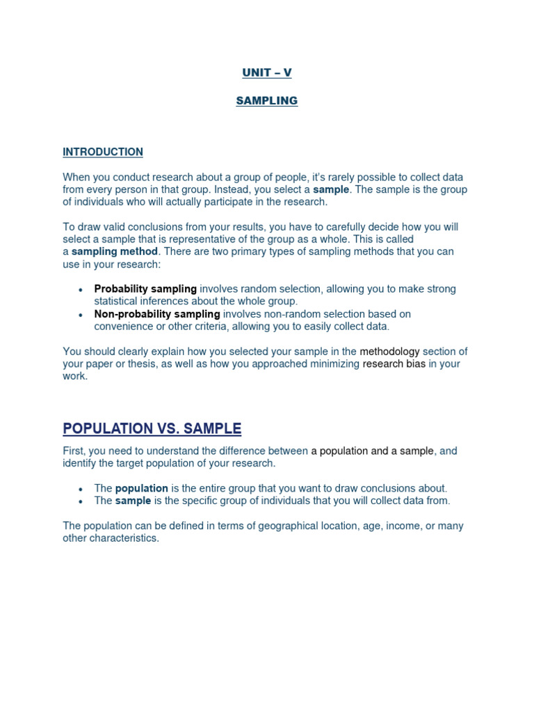 Business Statistics Sampling | PDF | Sampling (Statistics) | Randomness
