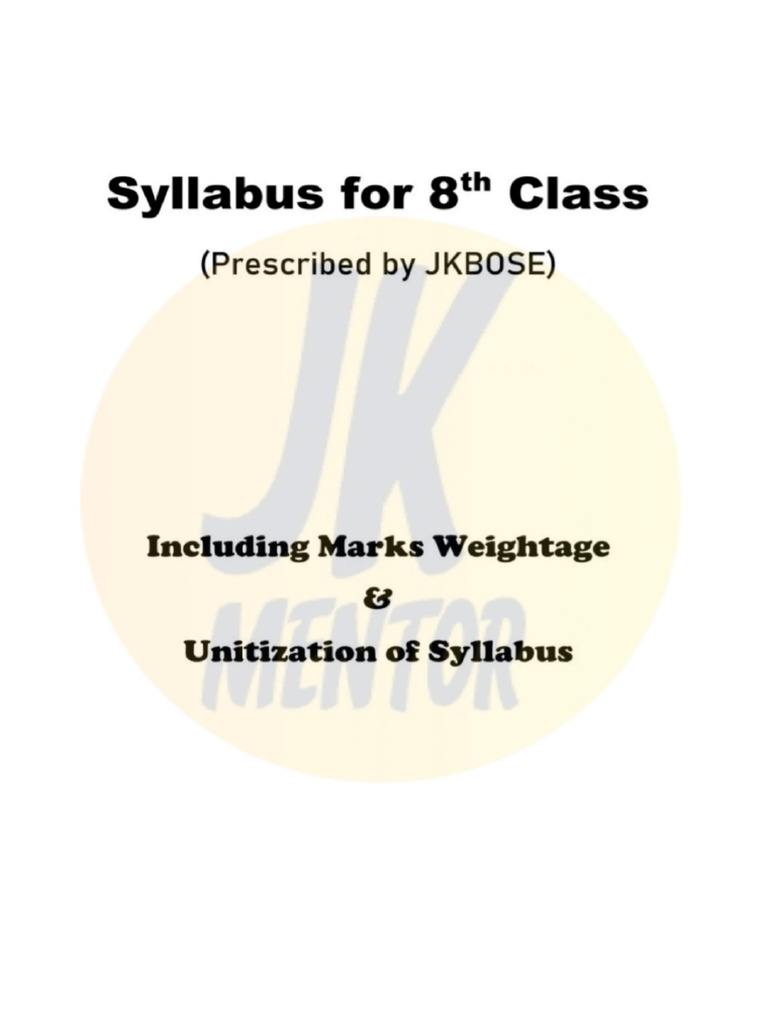 Jkscert 8TH Class Syllabus (Haziksoab) (1) - 3 | PDF
