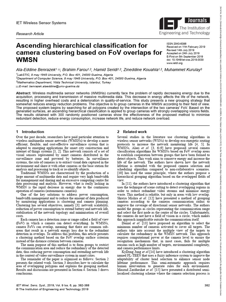 Ascending Hierarchical Classification For Camera Clustering Based On ... Ascending Hierarchical Classification For Camera Clustering Based On ...