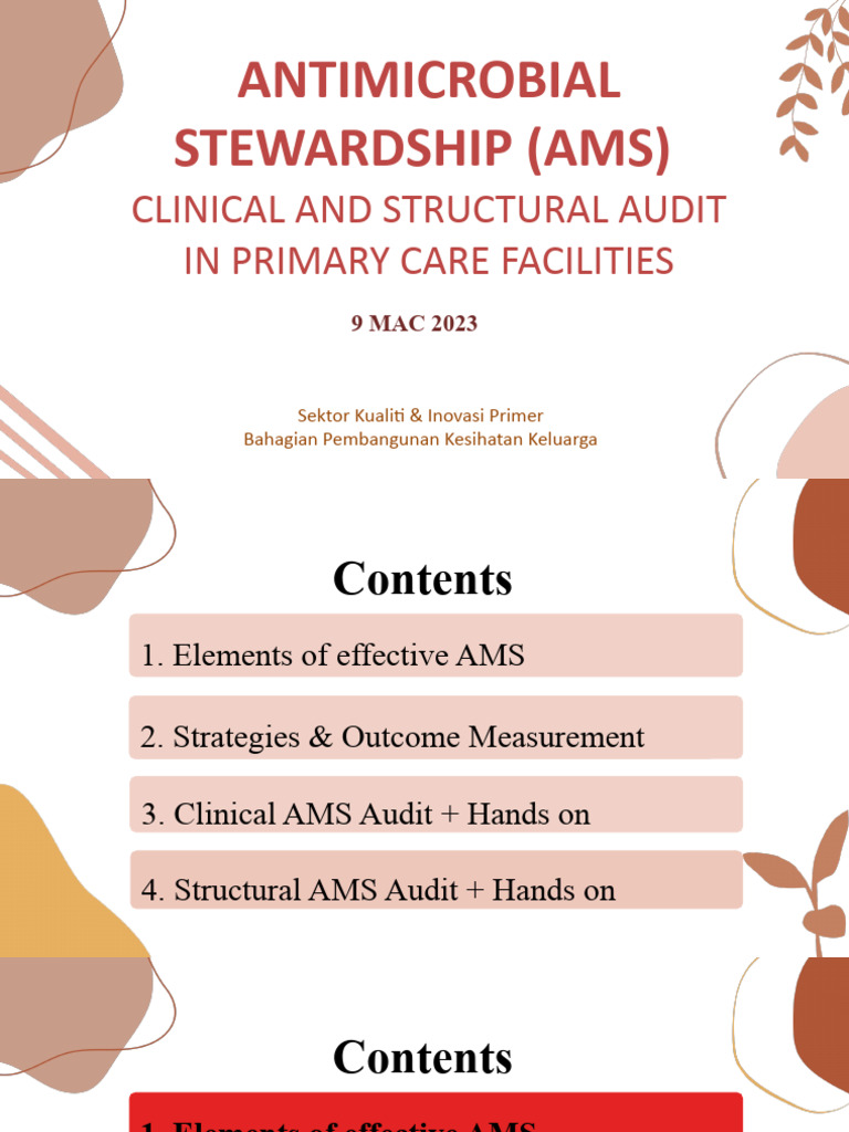 AMS Clinical and Structural Audit in Primary Care Facilities | PDF ...