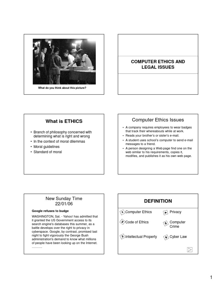 Computer Ethics | PDF | Intellectual Property | Justice