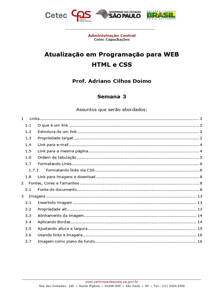 Aula03 1 | PDF | Imagem | Hiperlink