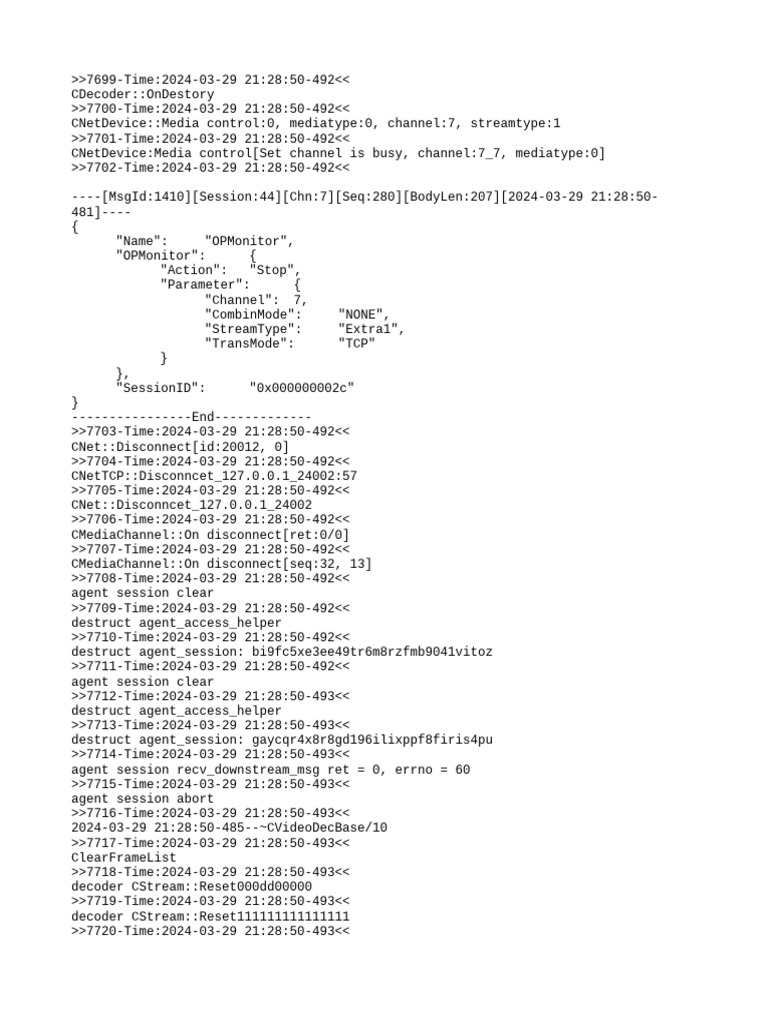 Network Session Debug Logs | PDF