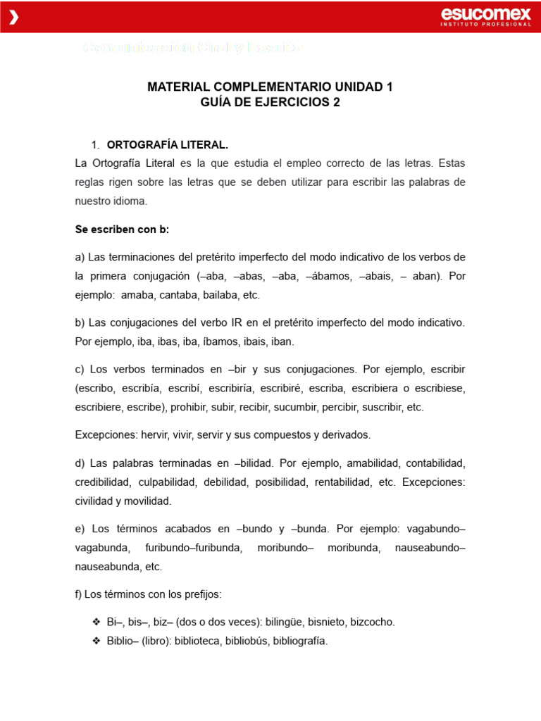 Guía 2 U1 Material Complementario | Descargar gratis PDF | Verbo | Adverbio