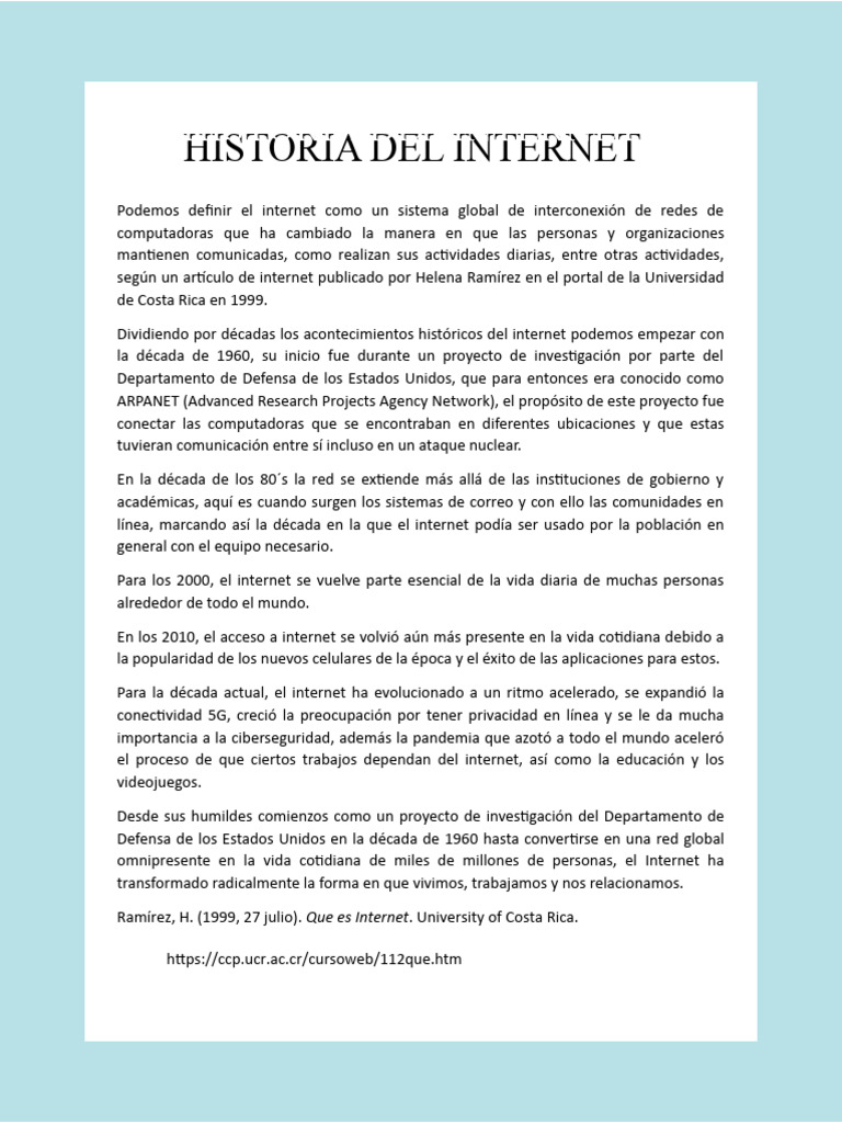 Historia Del Internet | Descargar gratis PDF | Internet | Darpa