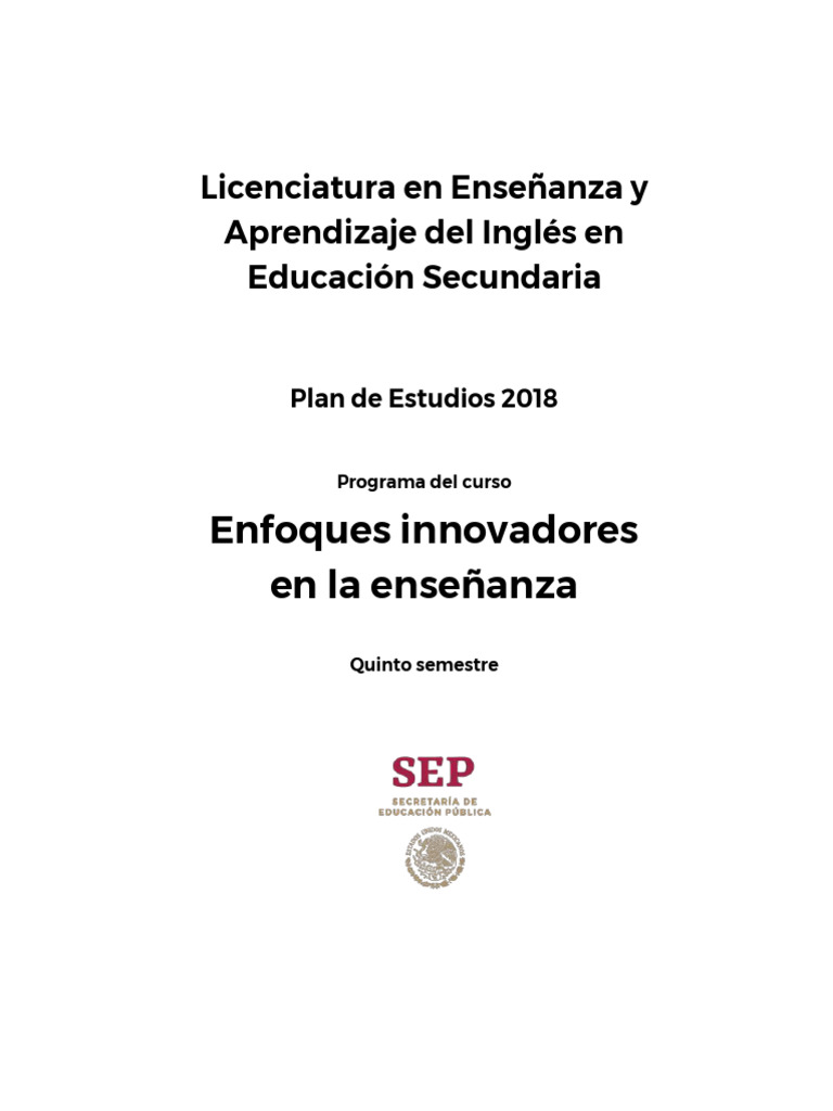 Enfoques Innovadores En La Enseñanza Pdf Enseñando Aprendizaje