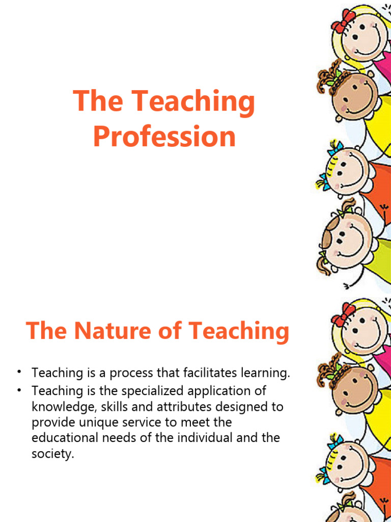 Theteachingprofession 160905053718 | PDF | Teachers | Learning
