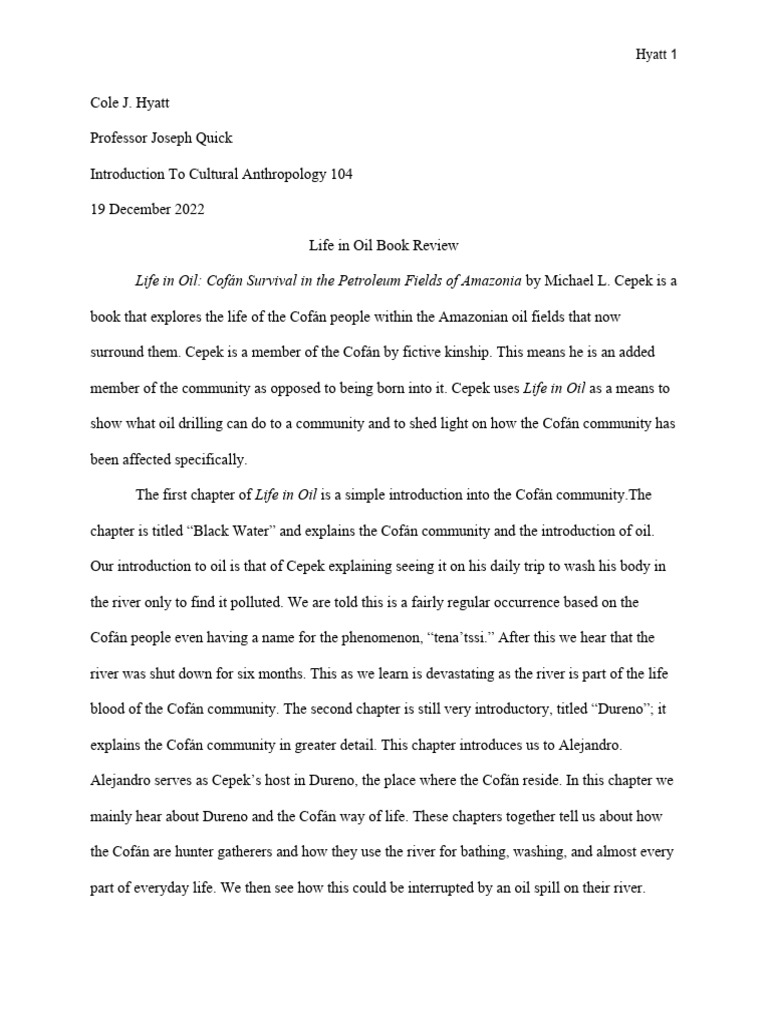 Hyatt Life in Oil Review | PDF | Religion & Spirituality