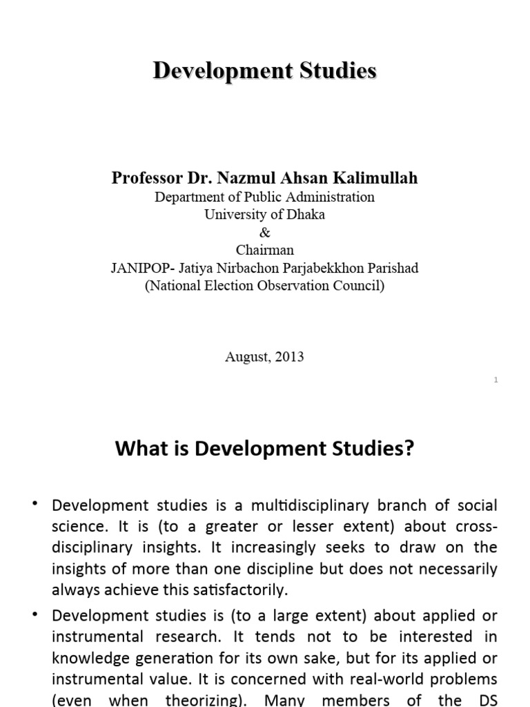 Development Studies | PDF | Sociology | Demography