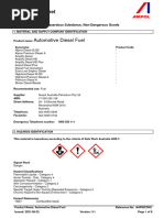 Diesel SDS en | PDF | Dangerous Goods | Toxicity