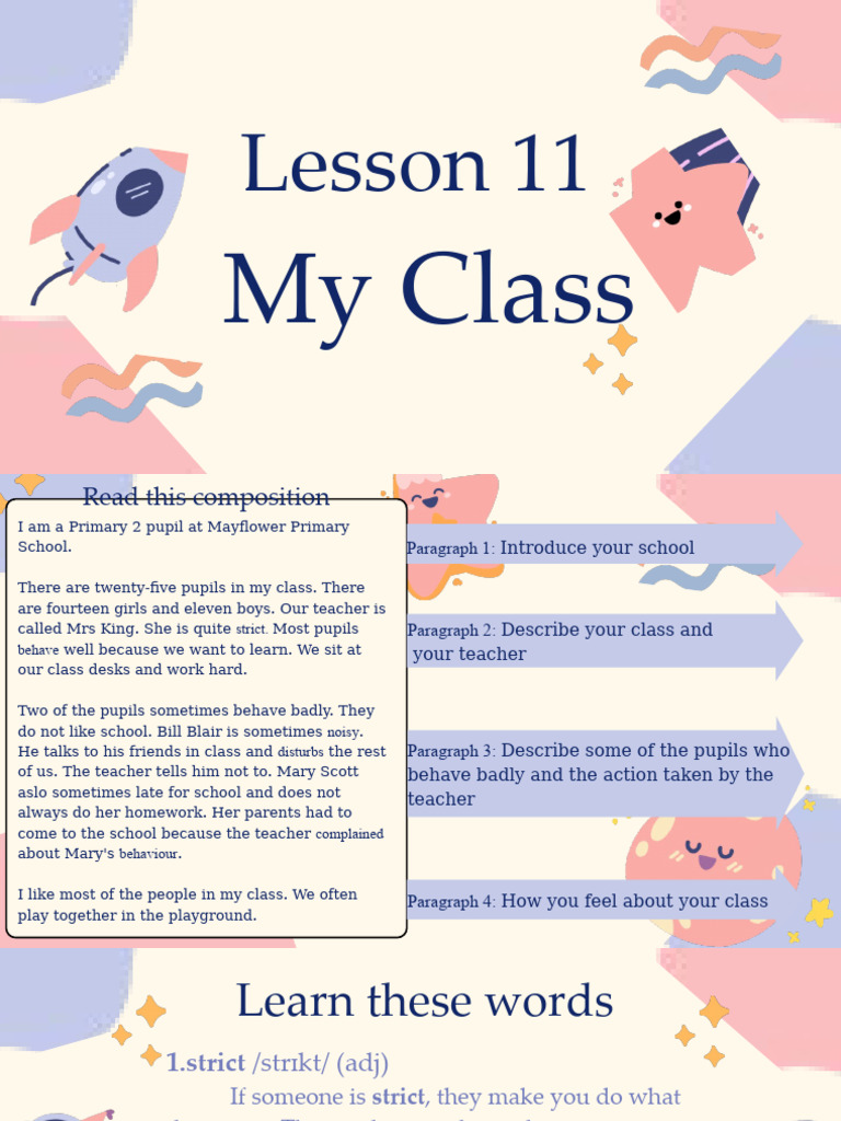 Lesson 11 - My Class | PDF