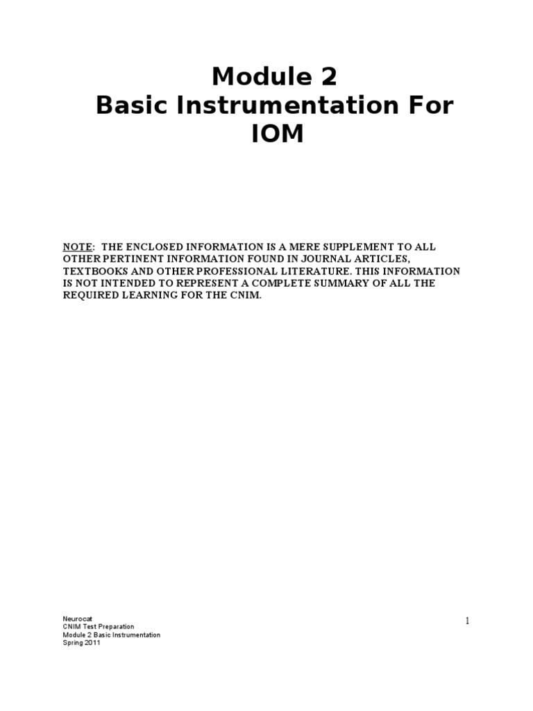 2 Module Basic Instrumentation | PDF | Electronic Filter | Sampling ...