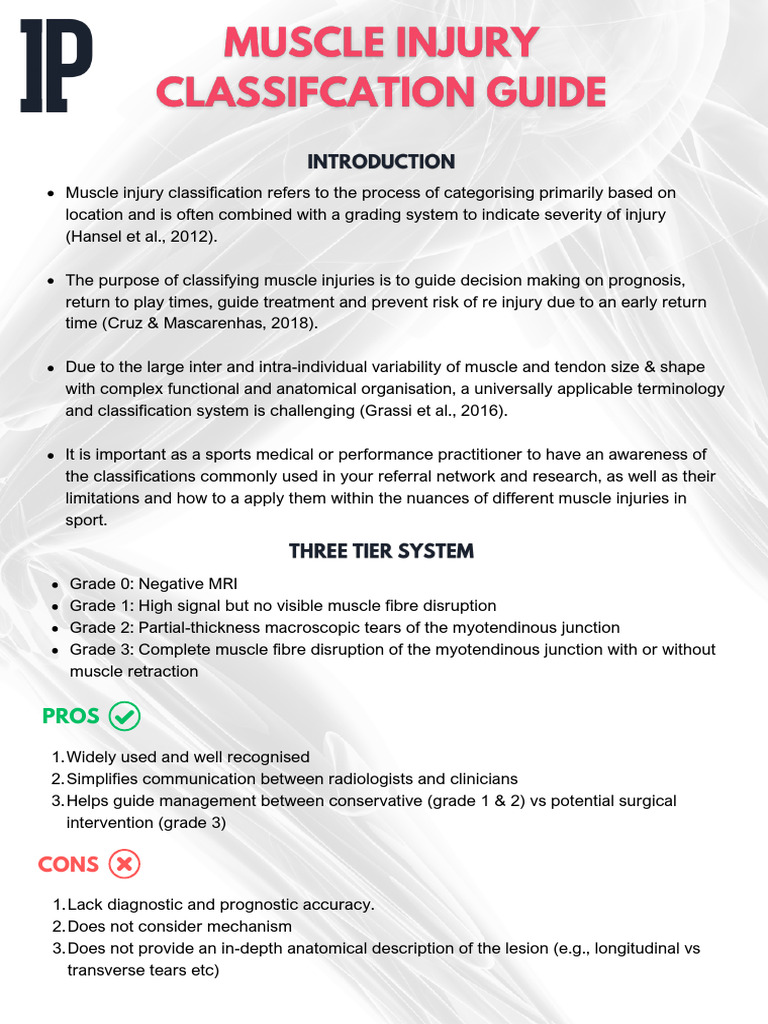 Muscle Injury Classifcation Guide | Download Free PDF | Tendon ...