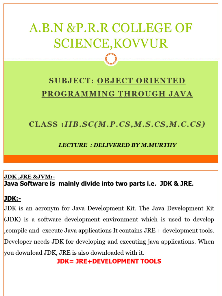 3 Jre, JDK and JVM and Structure of Java Program | PDF | Java ... 3 Jre, JDK and JVM and Structure of Java Program | PDF | Java ...
