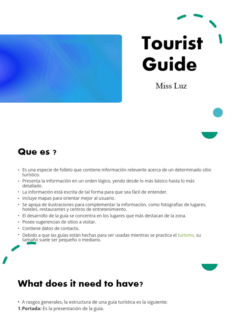 Tourist Guide | PDF | Viajes y turismo | Hogar, jardinería y bricolaje