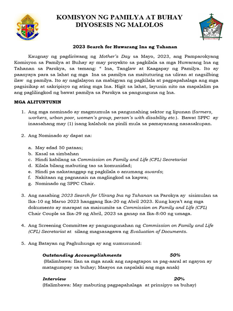 Search For Ulirang Ina | PDF