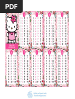Tablas de Multiplicar Hello Kitty | PDF