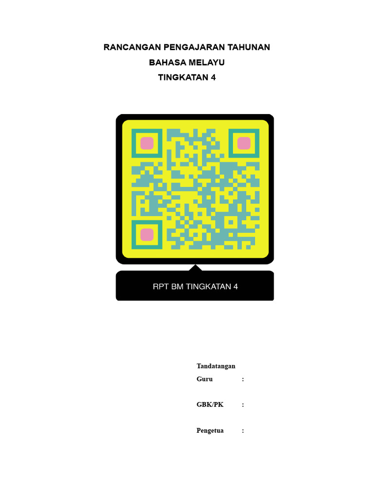 RPT KSSM PSV T1 2024 - QR Code | PDF