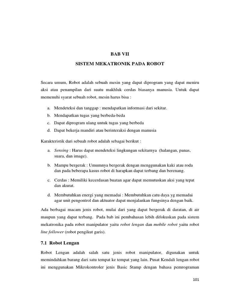 Sistem Mekatronik Pada Robot | PDF | Teknologi & Rekayasa
