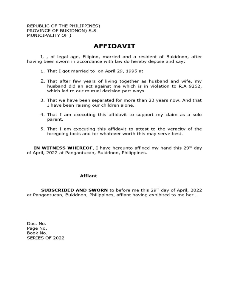 Affidavit | PDF | Law