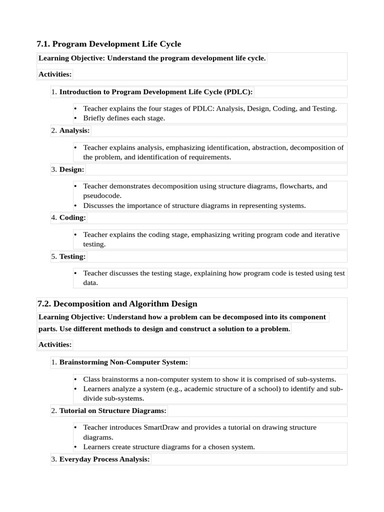 IGCSE Cs Lesson Plan | Download Free PDF | Computer Programming ...