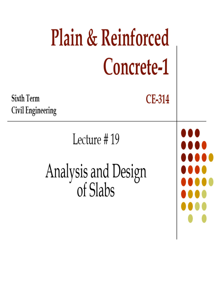 Prof. Zahid Ahmad Siddiqi Lec 19 Analysis and Design of Slabs | PDF | Building Engineering ...