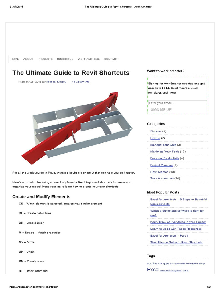 The Ultimate Guide To Revit Shortcuts - Arch Smarter | PDF | Keyboard Shortcut | Microsoft Excel