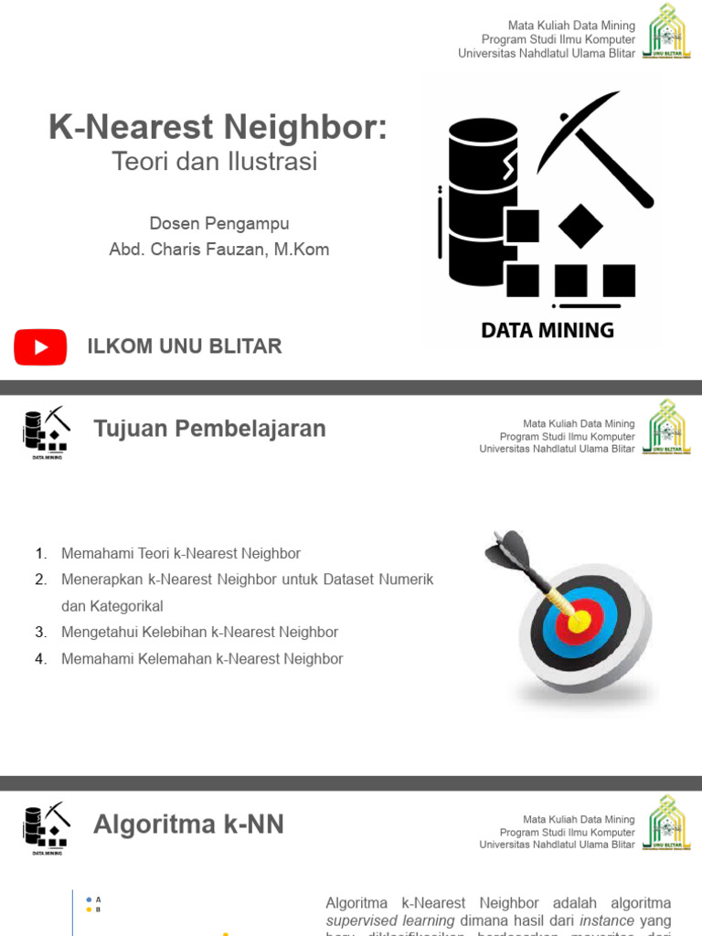 Algoritma Klasifikasi - K-Nearest Neighbor | PDF Algoritma Klasifikasi - K-Nearest Neighbor | PDF
