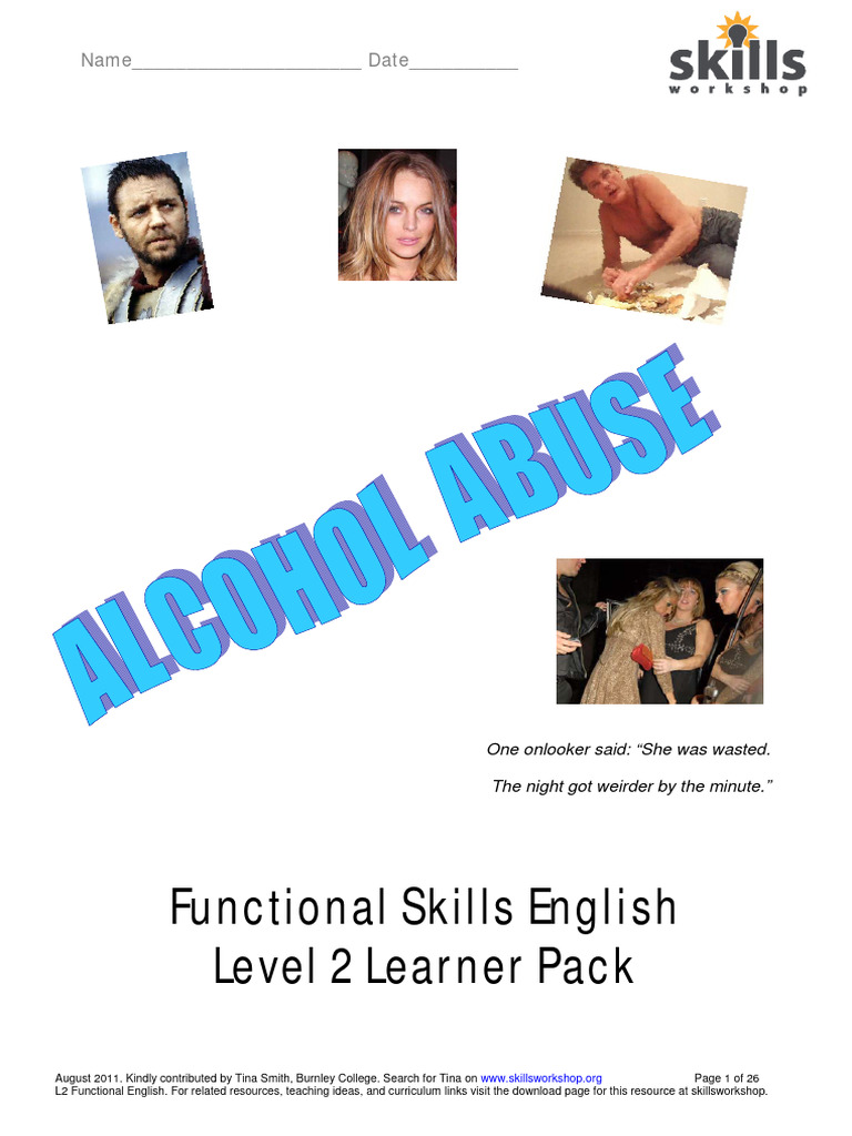 Level 2 Functional English: Alcohol Abuse | PDF | Substance Abuse ...