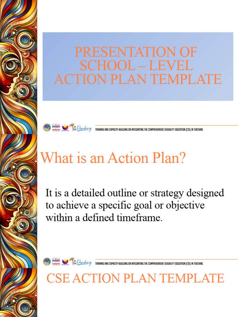 Presentation of The School Based Action Plan Template | PDF | Business