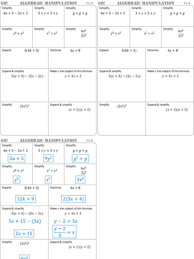 Algebraic Task 1 PDF | Download Free PDF | Mathematics | Algebra