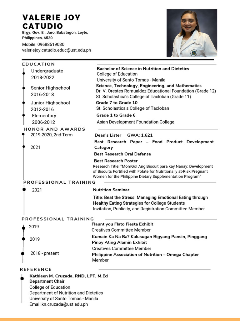 Curriculum Vitae | PDF | Nutrition | Diet & Nutrition