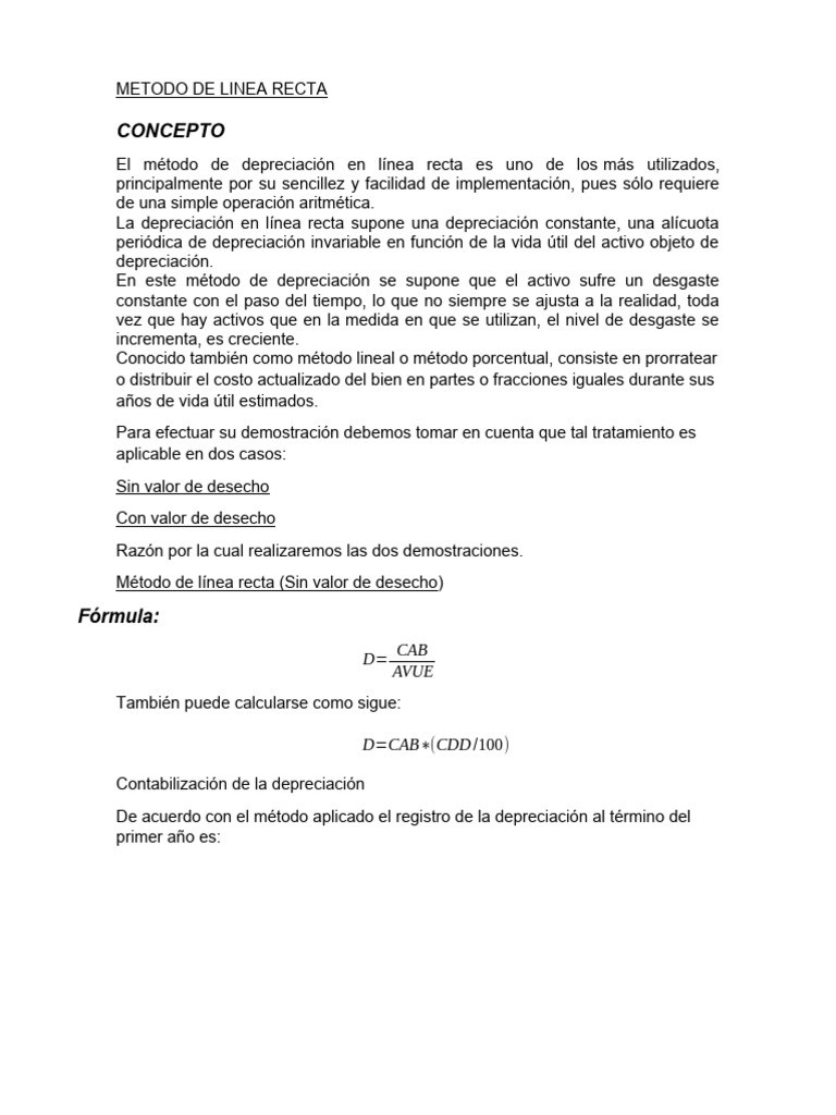 Metodo de Linea Recta | PDF | Informática