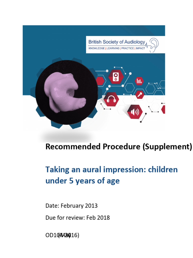 Aural Impression Guide for Children Under 5 | PDF | Hearing | Audiology
