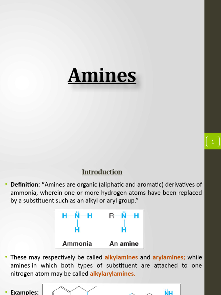 3.3 Amines | PDF | Amine | Ammonium
