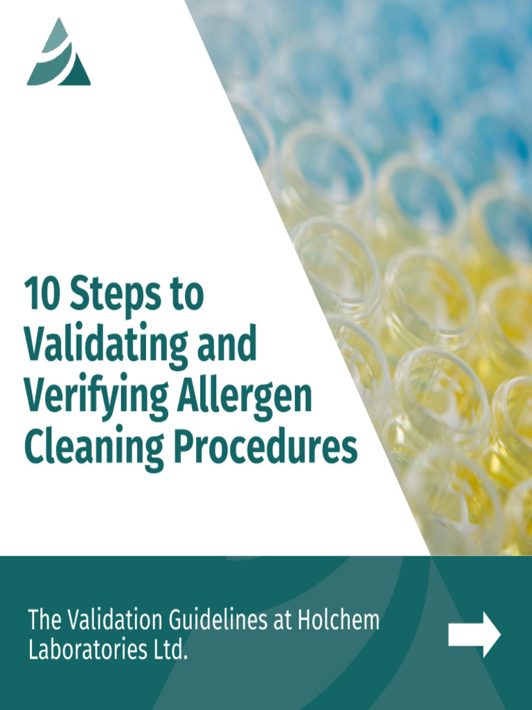10 Steps To Validating & Verifying Allergen Cleaning Proc | PDF