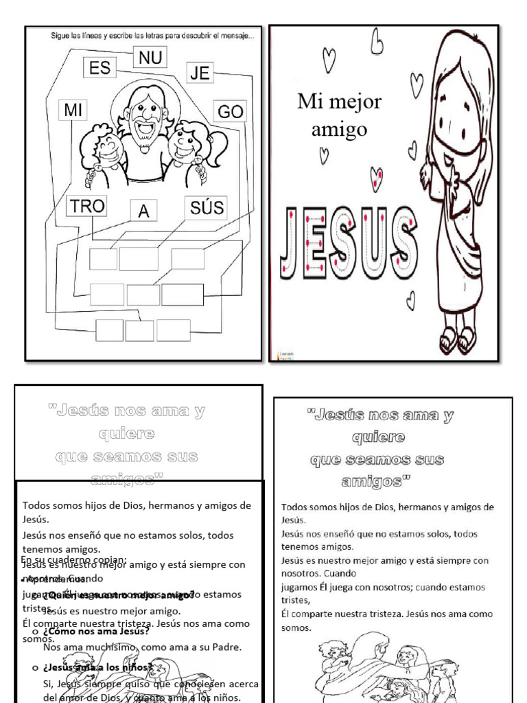 Actividades sobre Jesús, nuestro amigo | PDF | Relaciones personales ...