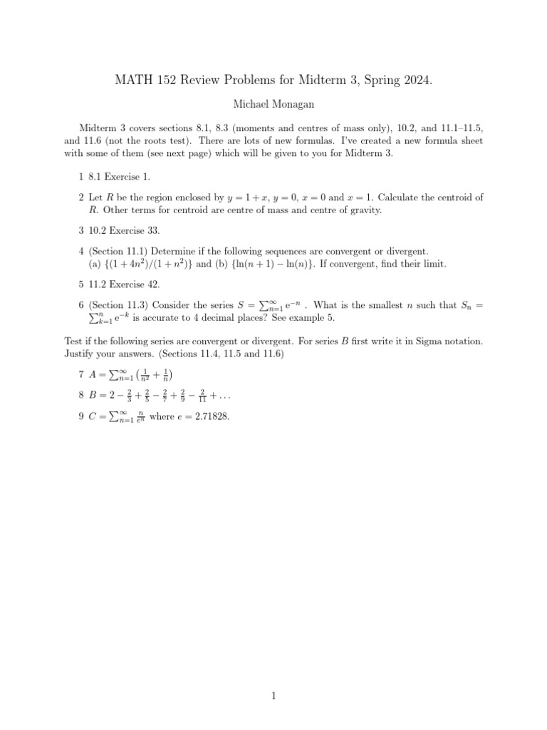 Review 3 | PDF | Mathematical Objects | Mathematical Analysis