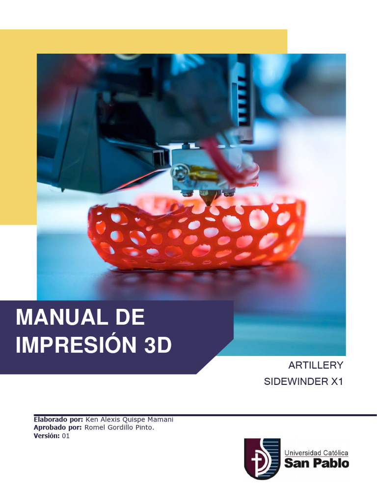 Manual de Impresión 3D Artillery X1 | PDF | Impresión 3d | Trabajo de ...
