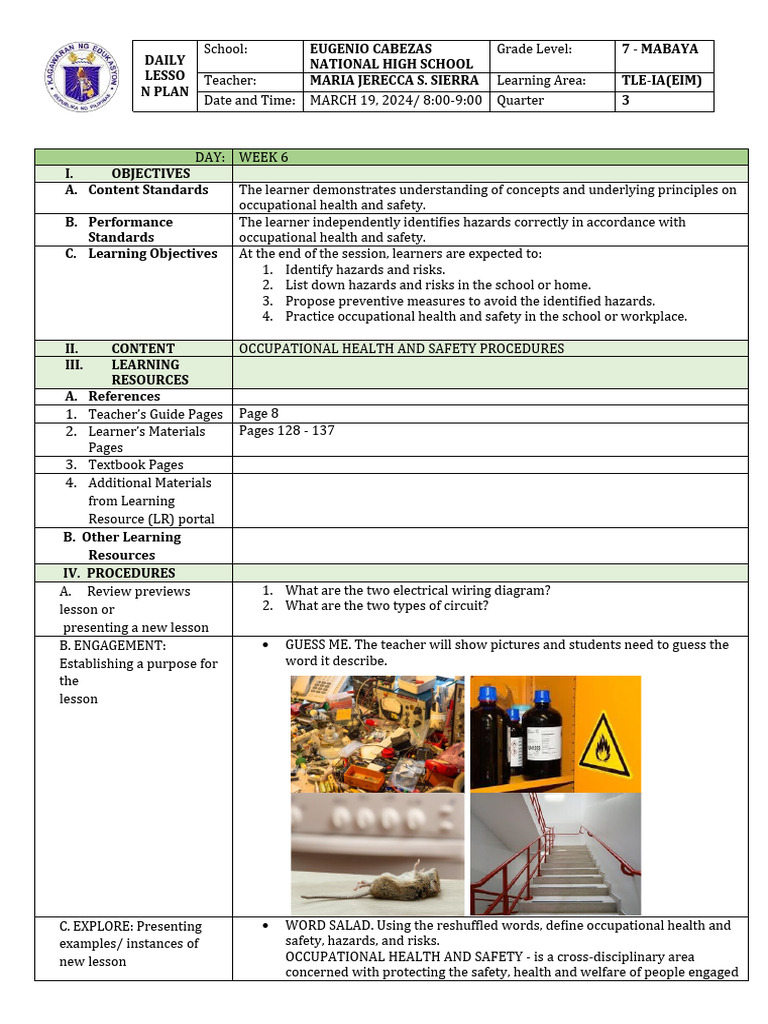 Cot 3 - Hazards and Risks | PDF | Hazards | Risk