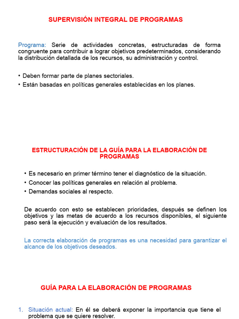 Supervisión Integral de Programas | PDF