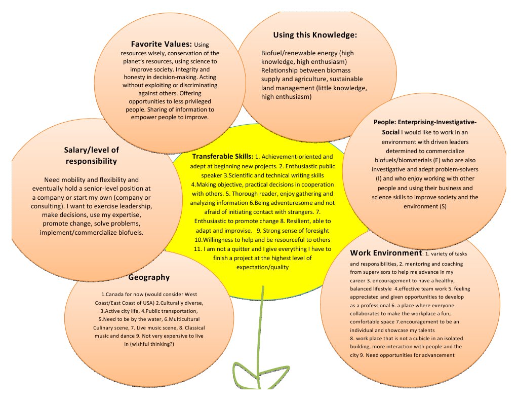 Flower Exercise for Career Planning | PDF