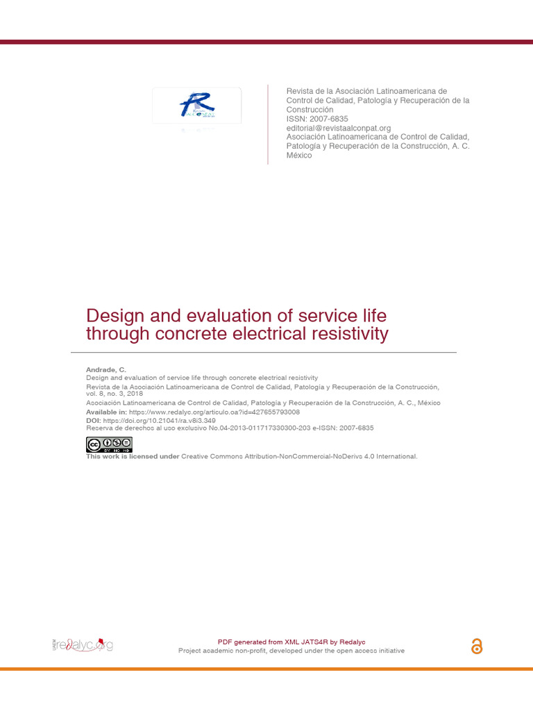 Design and Evaluation - Concrete - Electrical Resistivity | PDF | Porosity | Concrete