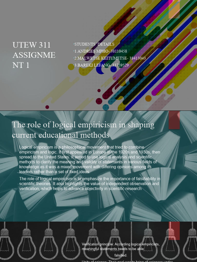 Utew 311 Assignment 1 PPT Presentation - 4 | PDF | Empiricism | Critical Thinking