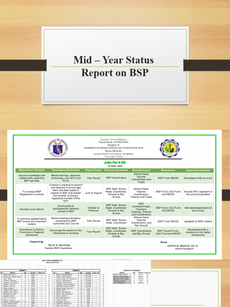 Mid - Year Status Report - BSP | PDF