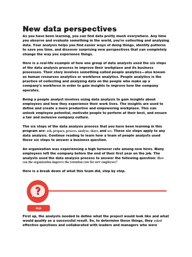 New Data Perspectives | PDF | Employee Retention | Analytics