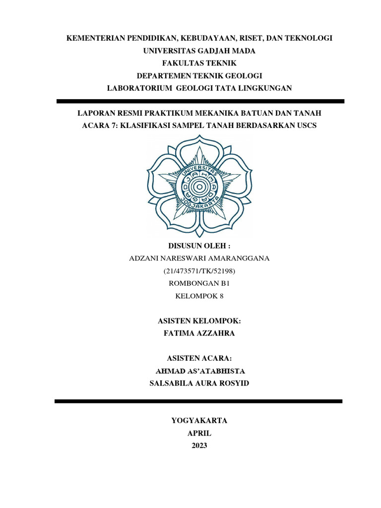 Adzani Nareswari Amaranggana - Laporan Acara 7 | PDF