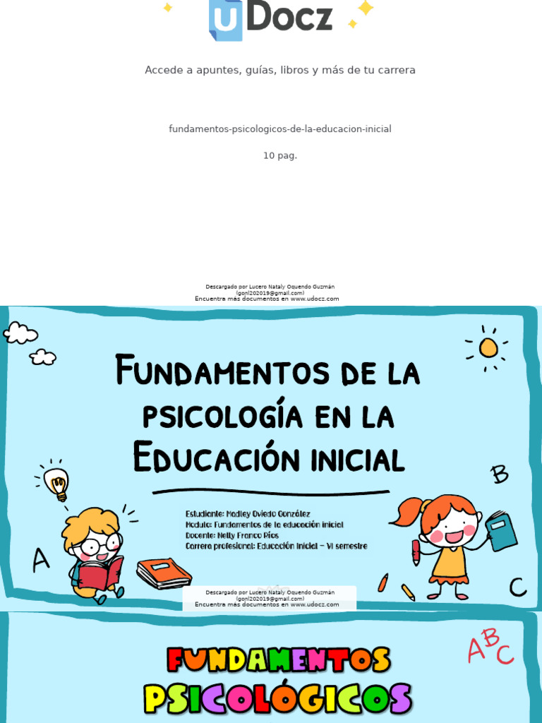 Fundamentos Psicologicos de La Educacion Inicial 255269 Downloable ... Fundamentos Psicologicos de La Educacion Inicial 255269 Downloable ...