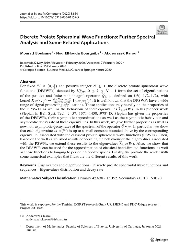 Boulsane | PDF | Eigenvalues And Eigenvectors | Functional Analysis