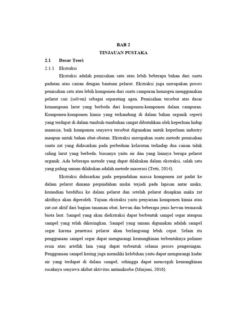 Metode Ekstraksi dan Maserasi dalam Kimia | PDF